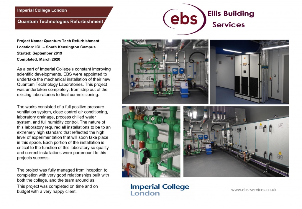 Imperial College London - Project Completion - EBS